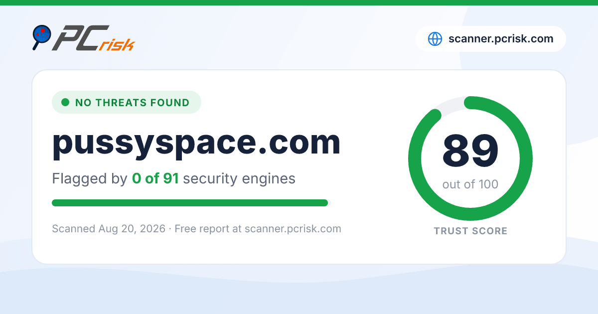 Is Safe Security Scan Report Pcrisk