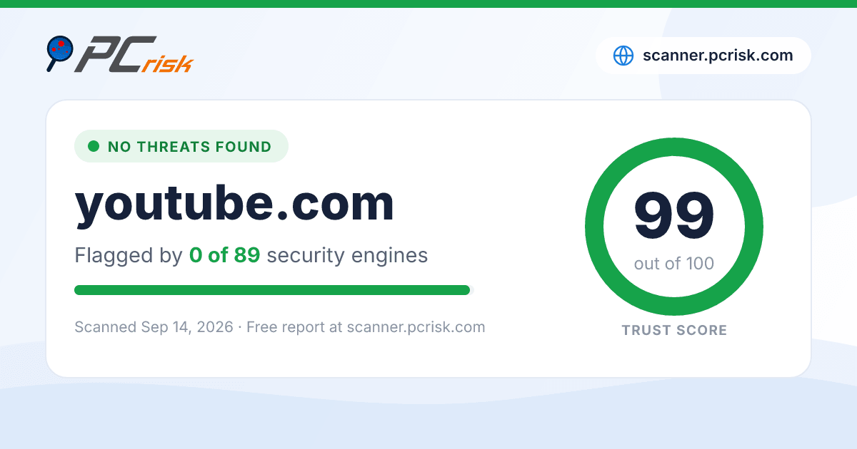 Is Safe Security Scan Report Pcrisk