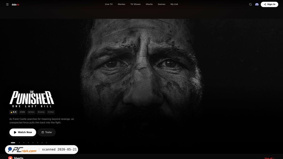Is dulo.tv Safe? Security Scan Report | PCrisk