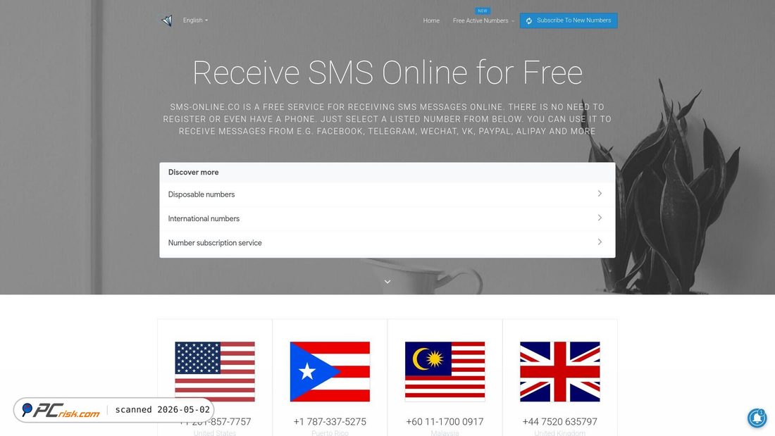 Is sms-online.co Safe? Security Scan Report | PCrisk