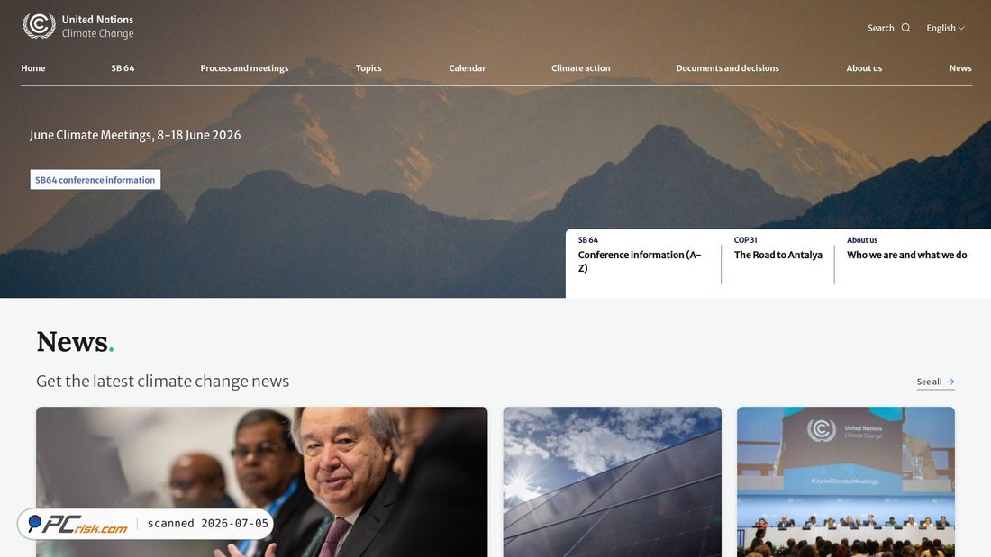 Is unfccc.int Safe? Security Scan Report | PCrisk